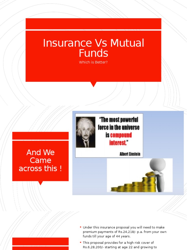 Mutual Funds vs Insurance Explained | PDF | Insurance | Life Insurance