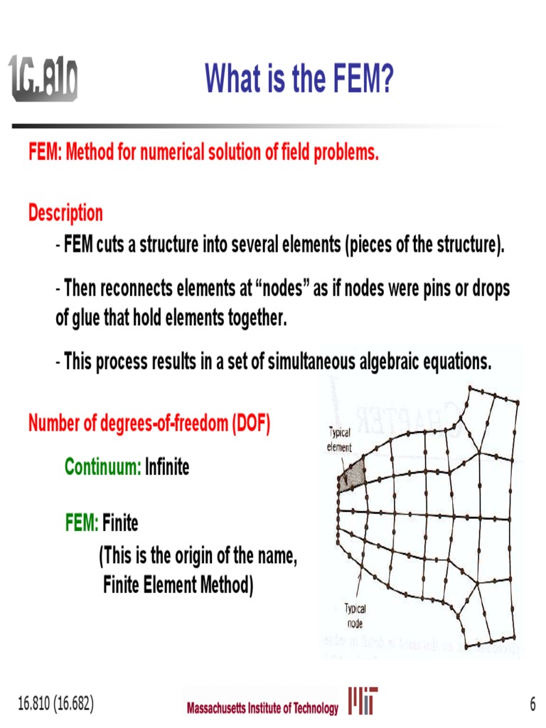 What Is The FEM?: FEM: Method For Numerical Solution of Field Problems ...