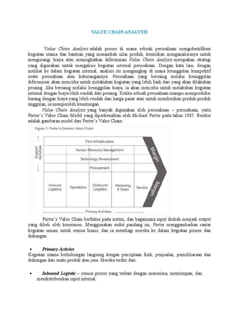 Value Chain Analysis | PDF | Karier & Perkembangan | Bisnis