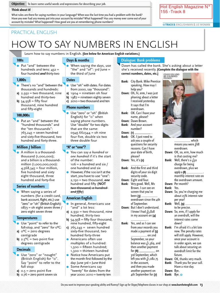 Saying Big Numbers | PDF | Overdraft | Banking