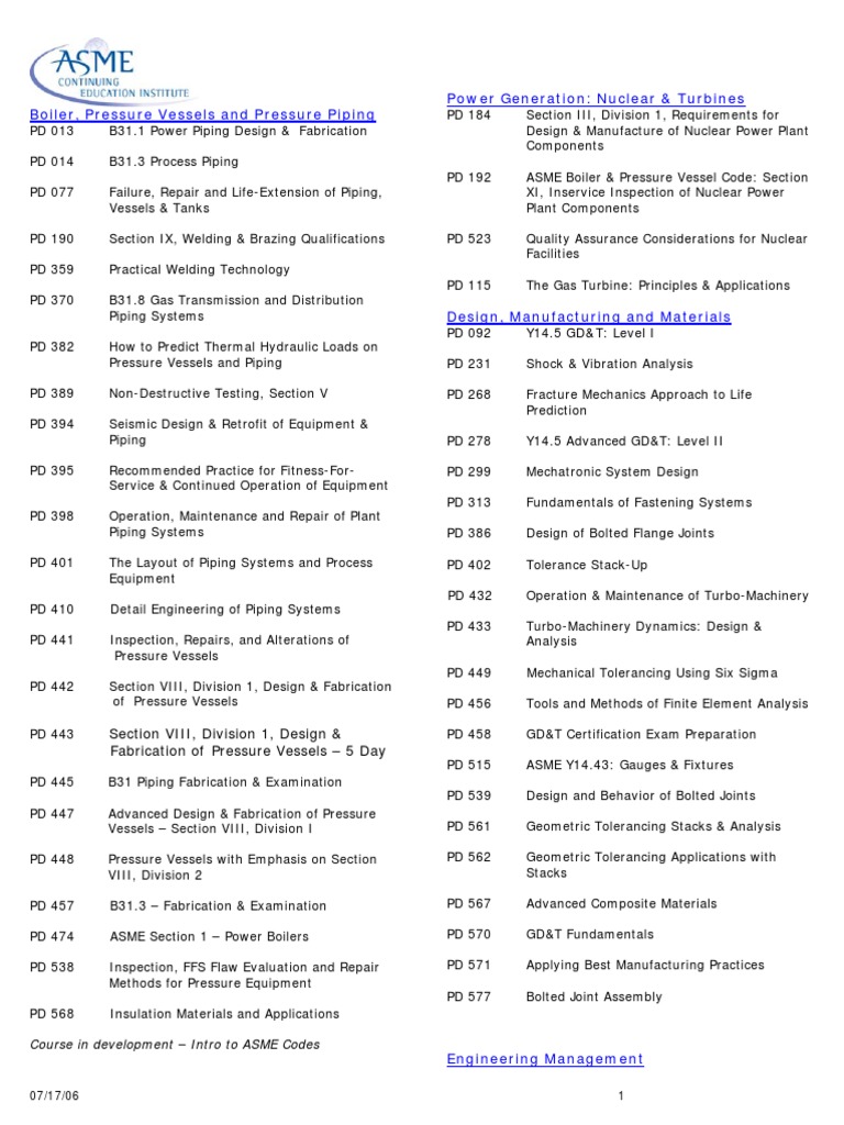 Asme List | Download Free PDF | Pipe (Fluid Conveyance) | Reliability ...