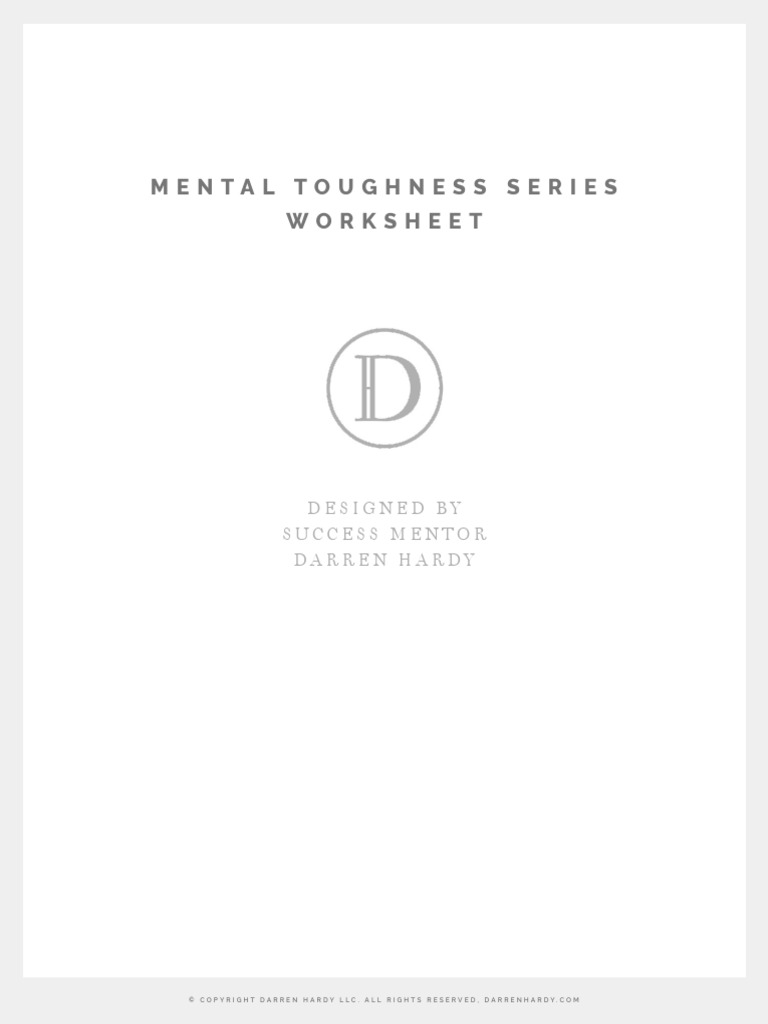 Darren Mental Toughness Worksheet | PDF | Psychology | Business