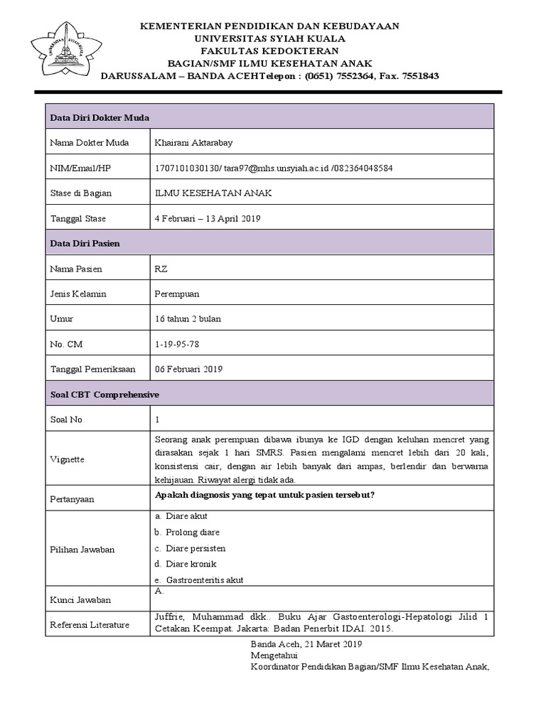 Vignette Stase Anak | PDF