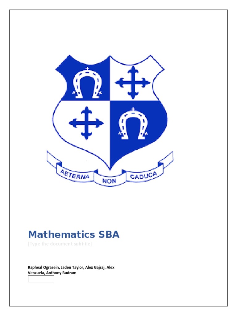 Mathematics SBA | PDF | Histogram | Teaching Mathematics