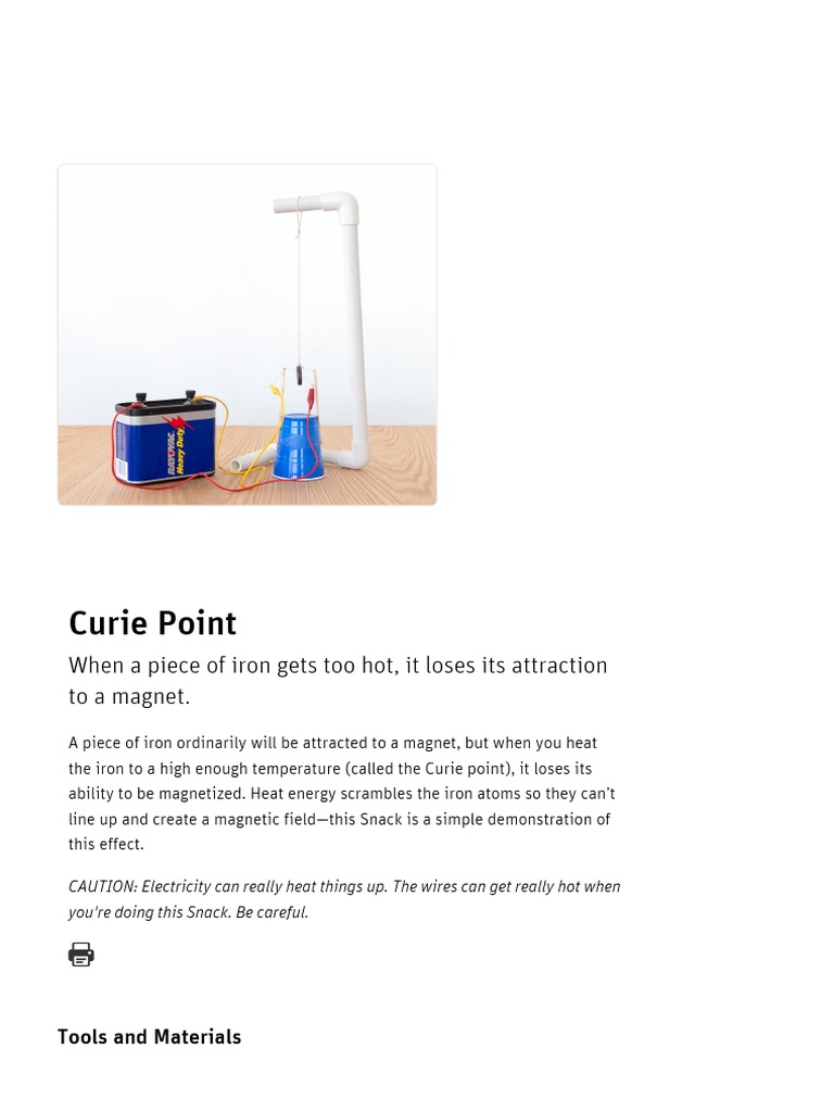 Understanding Iron's Curie Point | PDF | Magnet | Magnetism