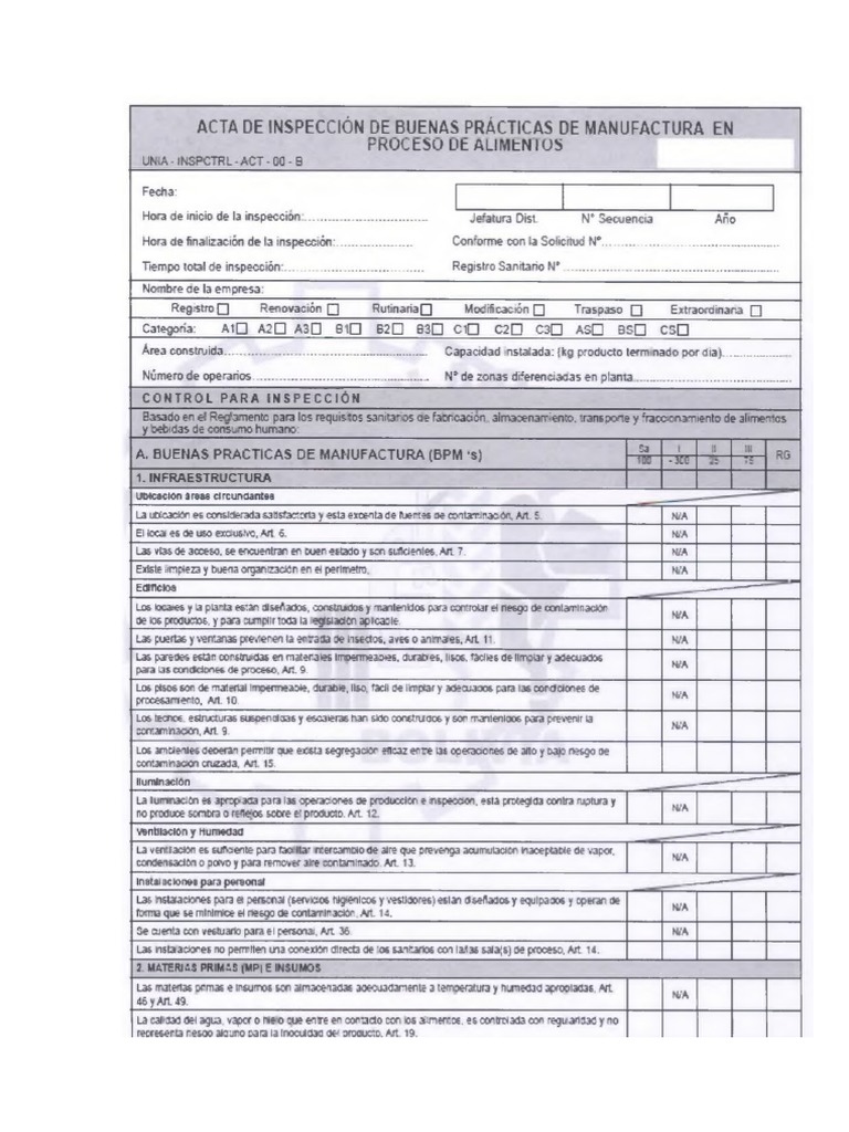 Actas de Inspeccion | PDF
