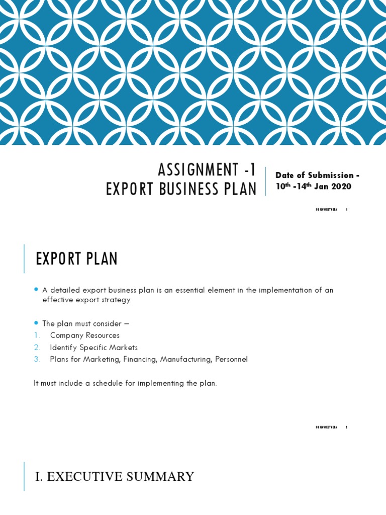 Export Business Plan Guidelines PDF | PDF | Exports | Business Plan