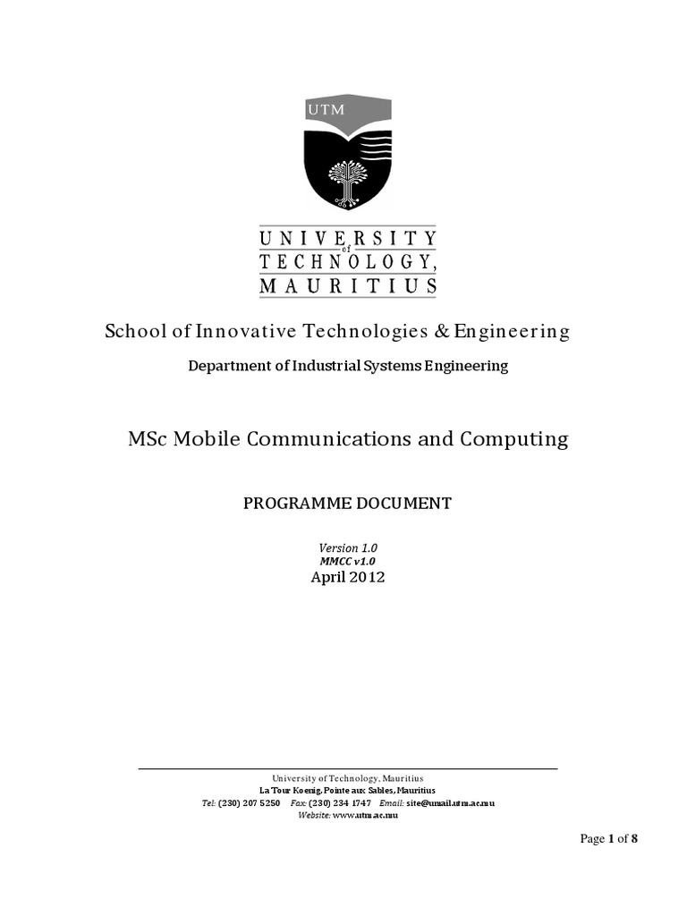 MSC Mobile Communications and Computing: School of Innovative ...