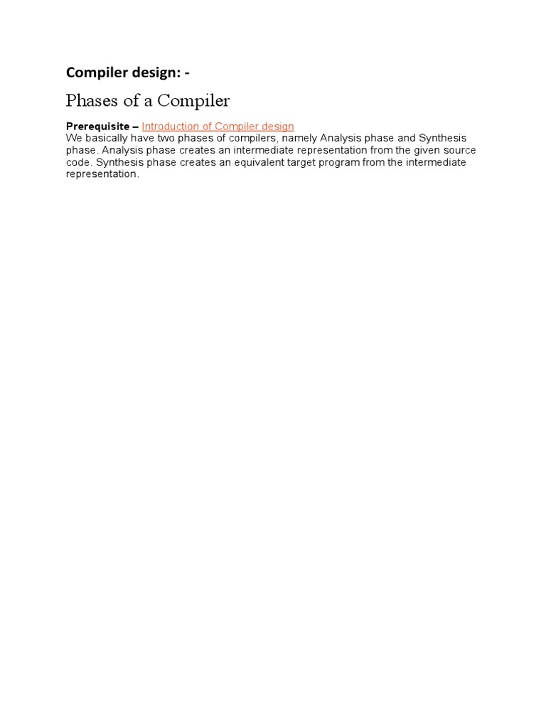 Compiler Design | PDF | Compiler | Parsing