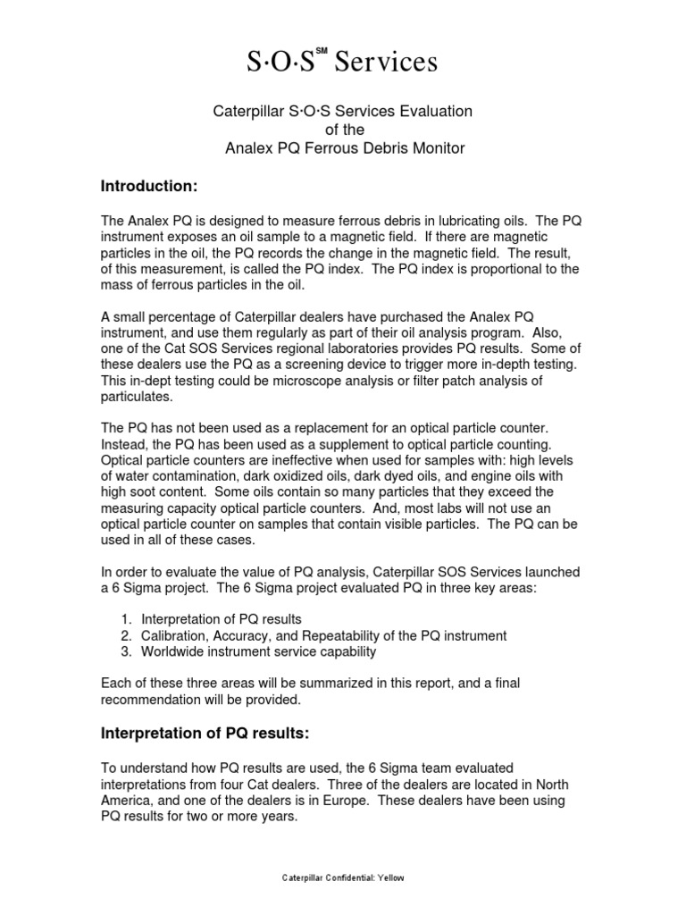 S O S Services Particle Quantifier PQ Report | PDF | Calibration ...