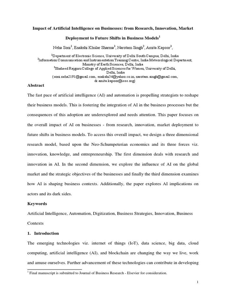 AI Res Paper | PDF | Artificial Intelligence | Intelligence (AI ...