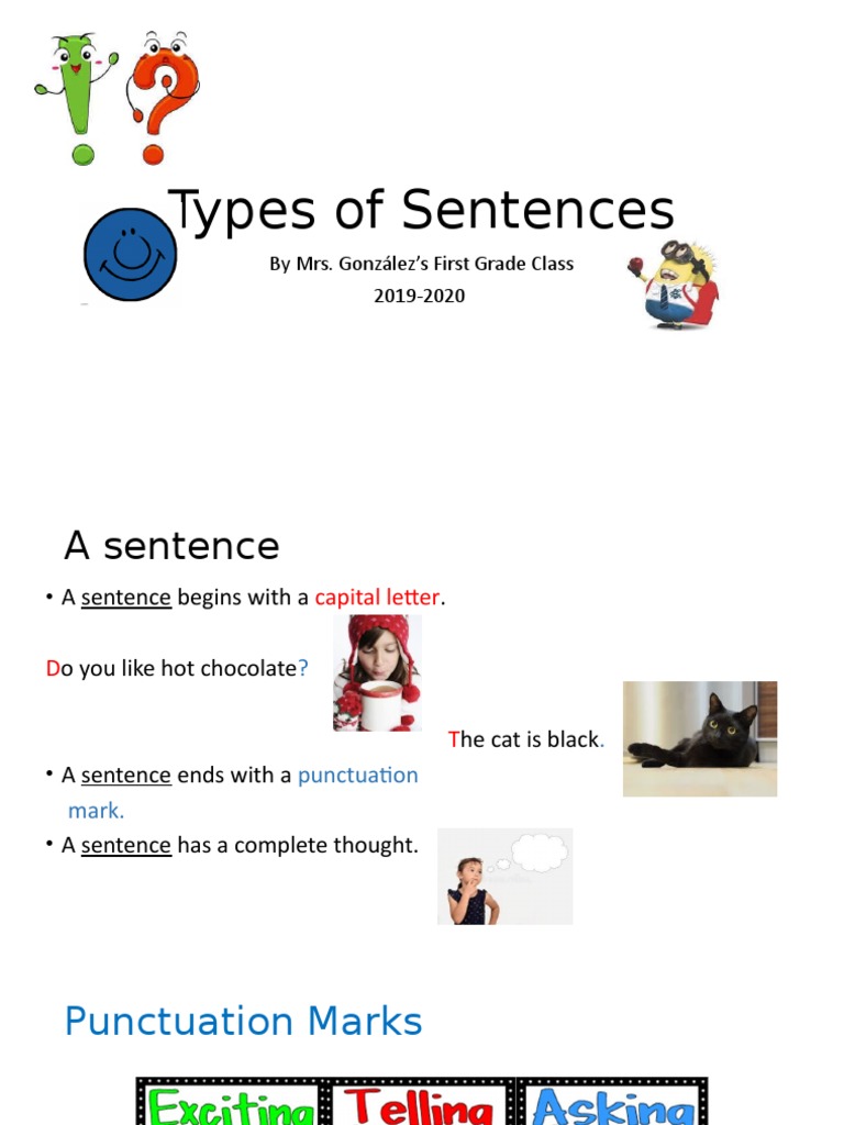 Types of Sentences For First Grade | PDF
