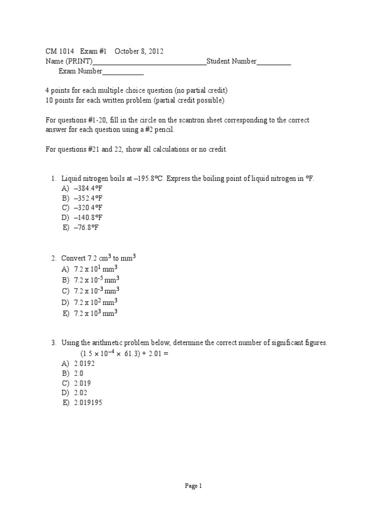 cm1014 10 12 | PDF | Nitrogen | Mole (Unit)