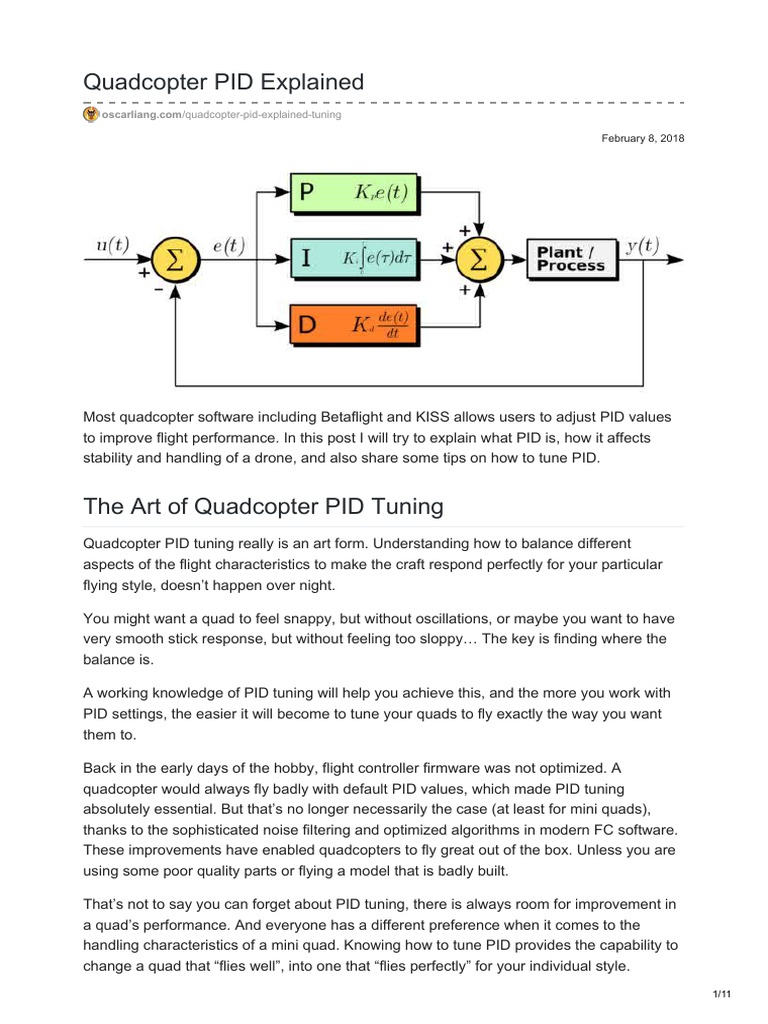 Quadcopter PID Explained | PDF | Control Theory