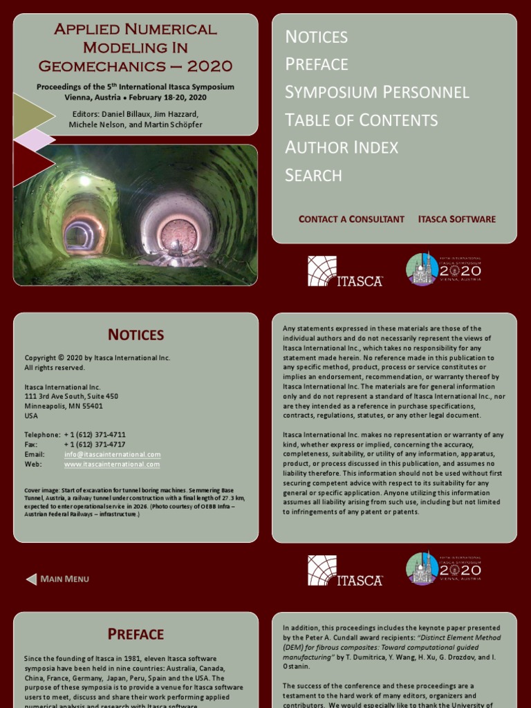 Itasca Symposium 2020 Proceedings FINAL PDF | Download Free PDF | Materials | Mechanics