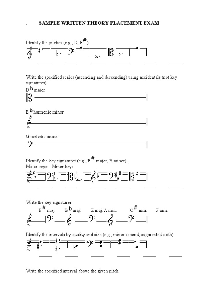 Analysis of Key Concepts in Music Theory: Scales, Intervals, Chords ...
