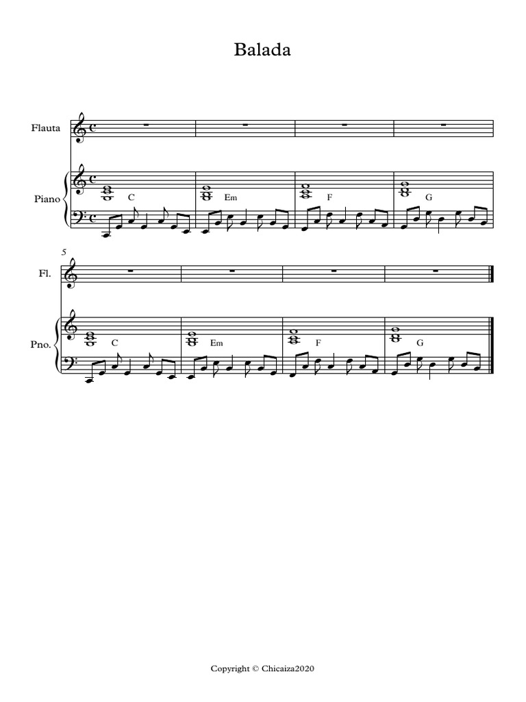 Balada - Partitura Completa | PDF