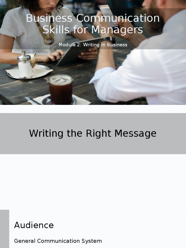 Business Communication Skills For Managers: Module 2: Writing in ...