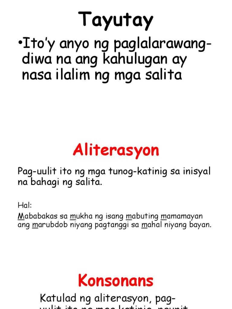 Tayutay | PDF