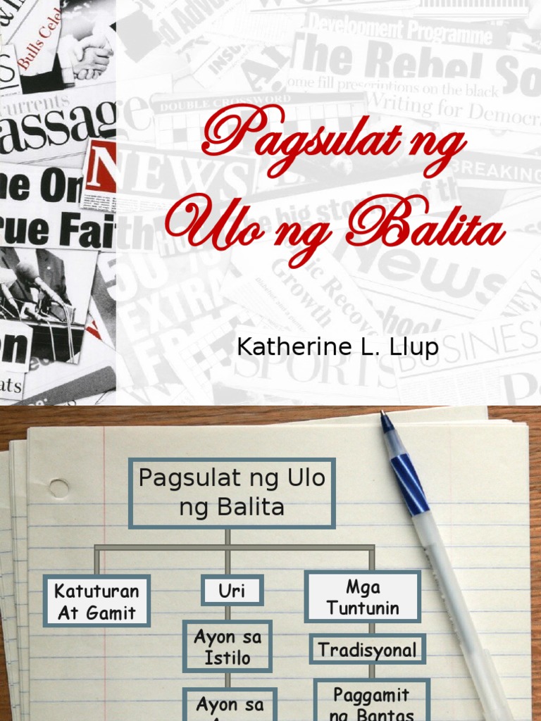 Pagsulat NG Ulo NG Mga Balita | PDF