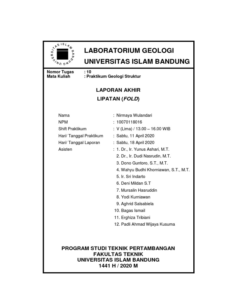 Jenis dan Mekanisme Lipatan Geologi | PDF