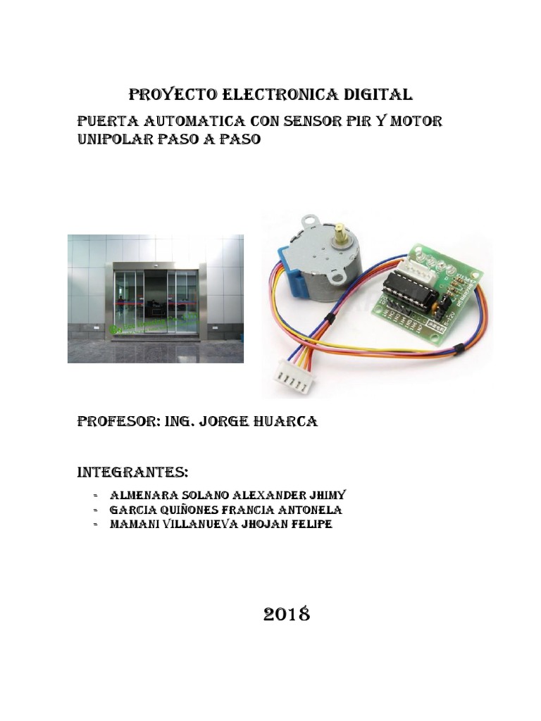 PROYECTO Puerta Automatica | PDF | Almacenamiento de datos de la computadora | Arduino