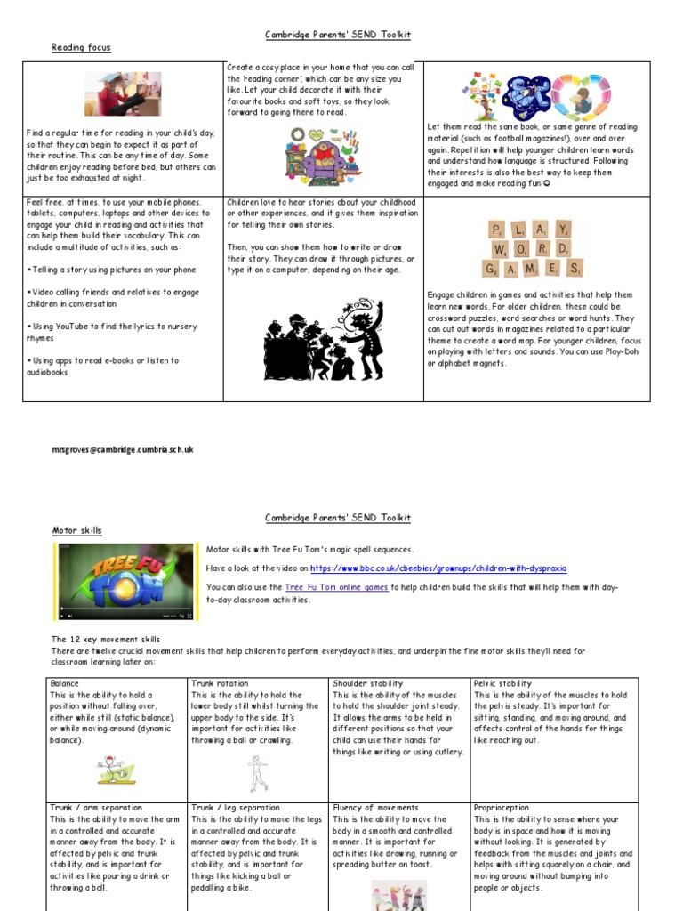 Cambridge SEND Toolkit for Parents | PDF | Hand