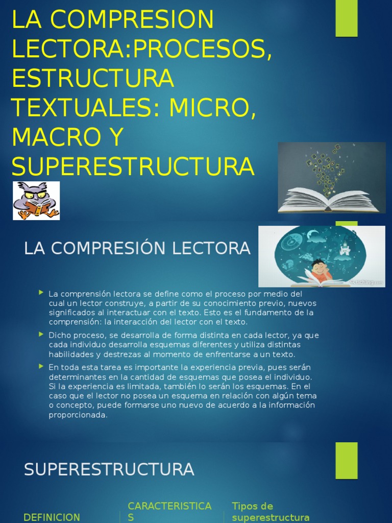 Sesion 5 COMPRESION LECTORA Micro Macro y Superestructura | PDF ...