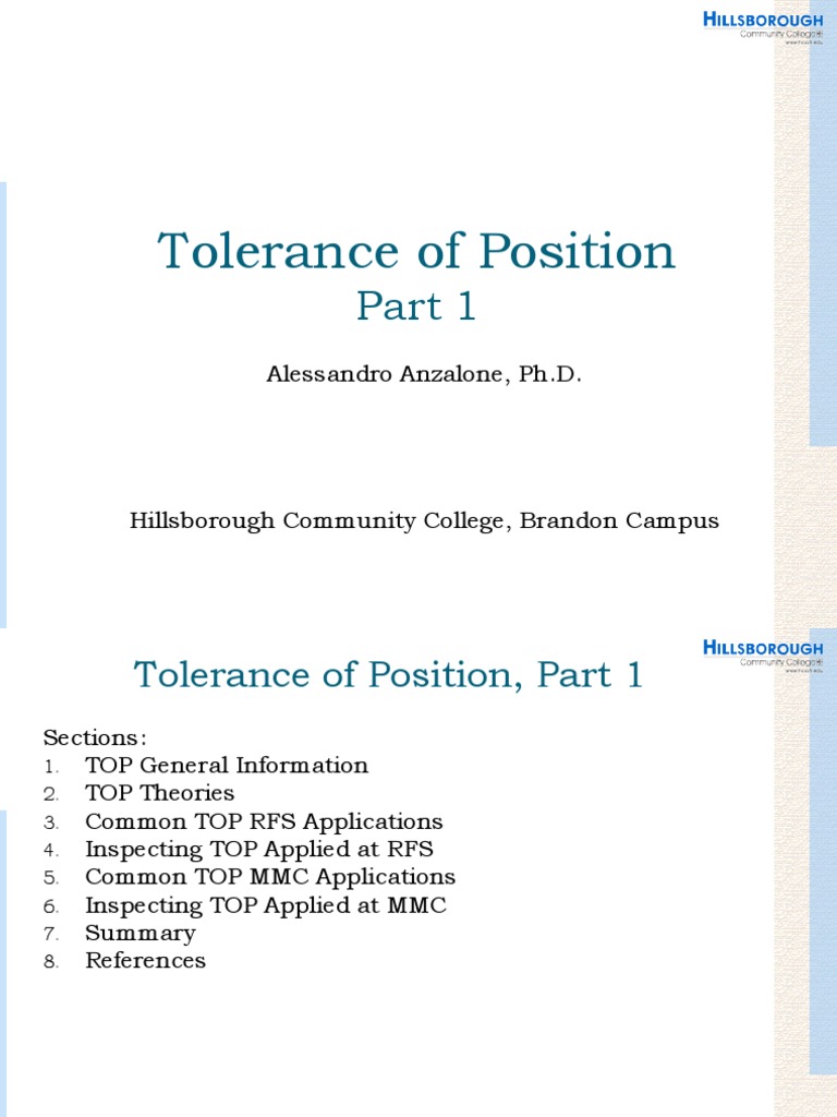 Tolerance of Position, Part 1 | PDF | Engineering Tolerance | Teaching ...