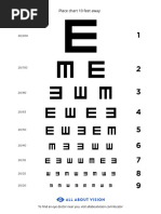 Tumbling e Chart PDF | PDF | Visual Acuity | Visual Impairment