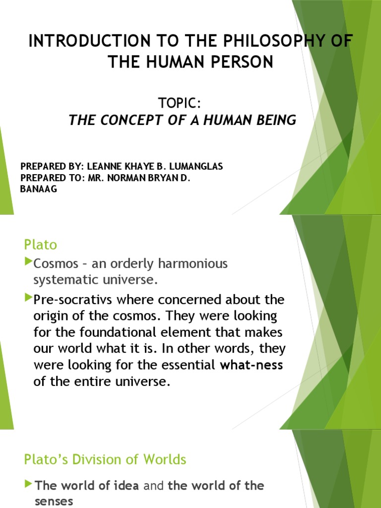 Philosophy: Human Being Concepts | PDF | Idea | Soul