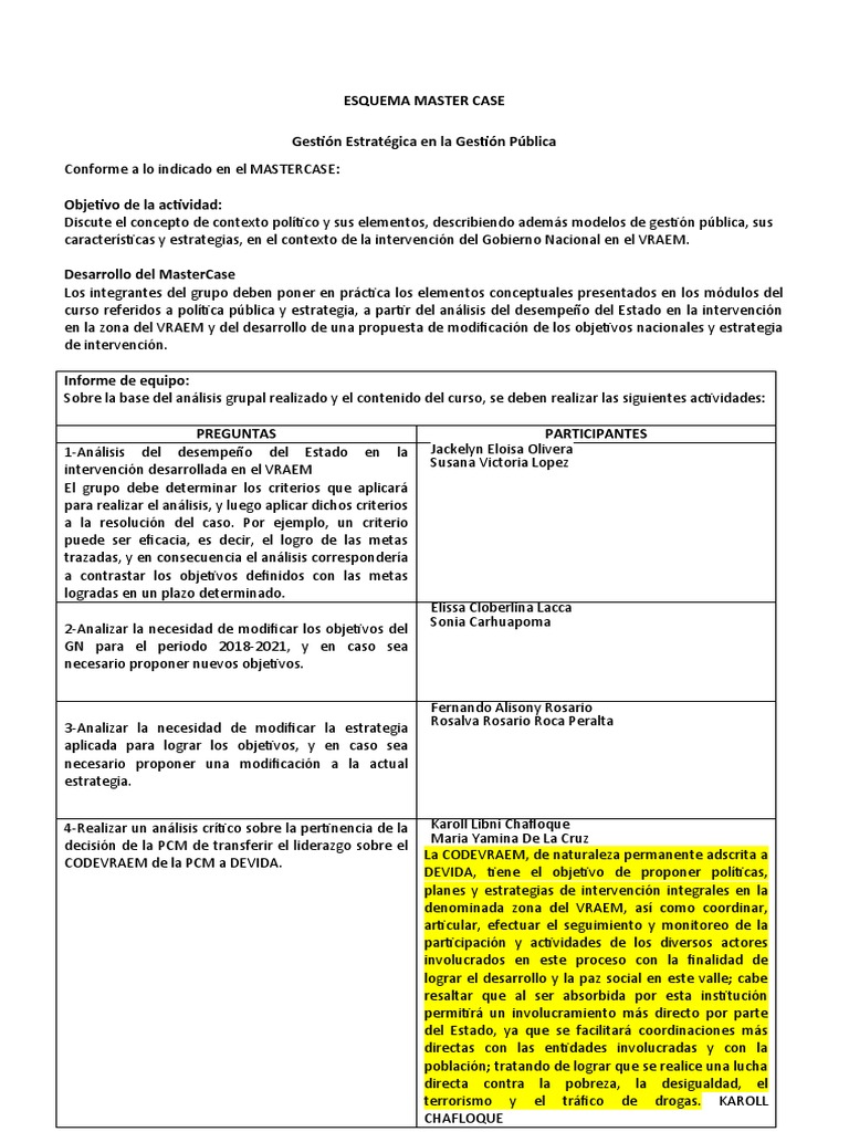 Esquema Master Case | PDF | Science | Ciencia humana