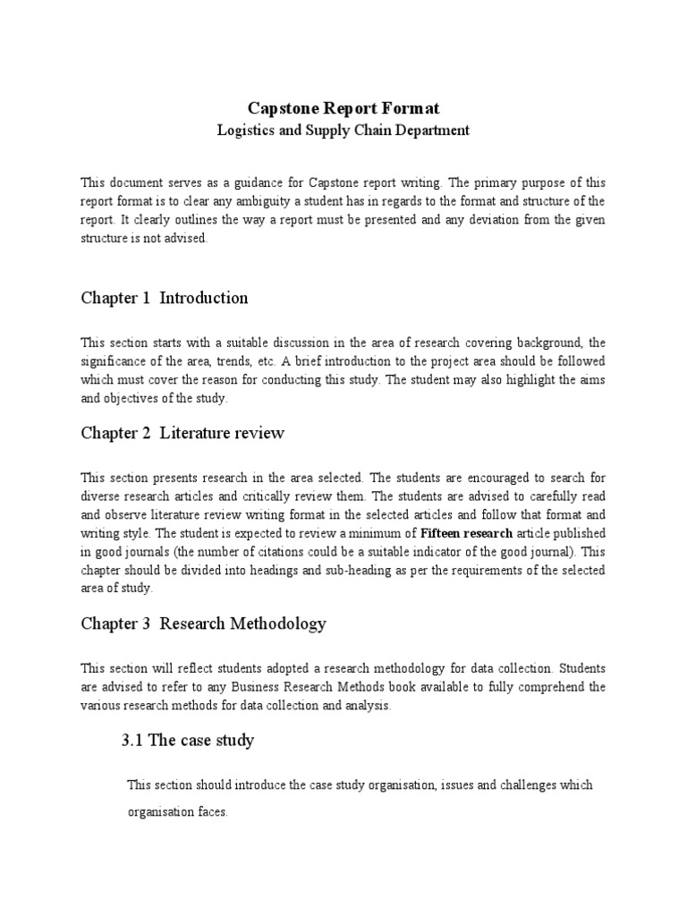 Capstone Report Format | PDF | Academic Publishing | Data