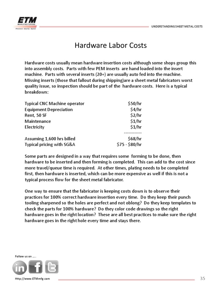 Hardware Labor Costs | PDF