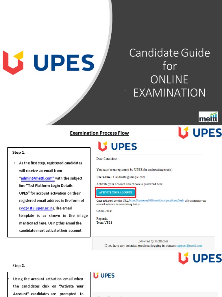 UPES - Candidate - Guide For Online Examination ESE May 2020 | PDF ...