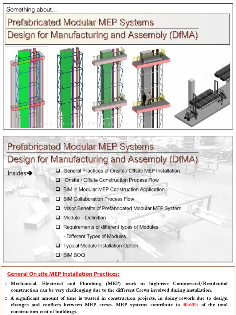 Prefabricated Modular MEP System 004 | PDF | Building Information Modeling | Modularity
