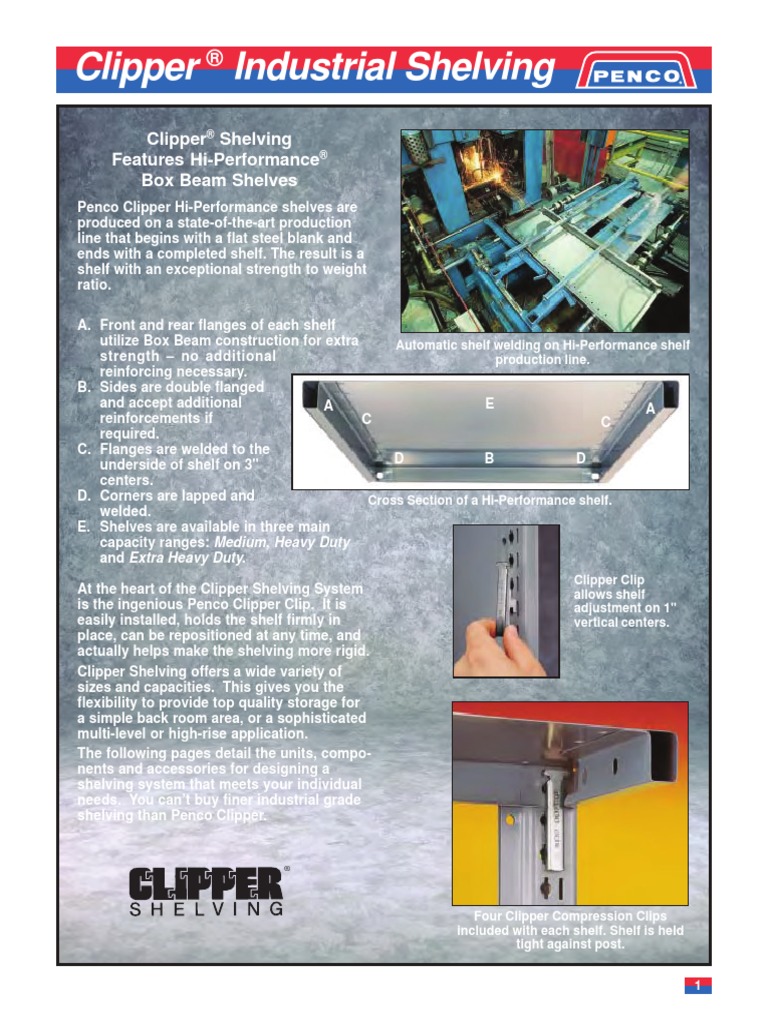 Clipper Industrial Shelving: Clipper Shelving Features Hi-Performance ...