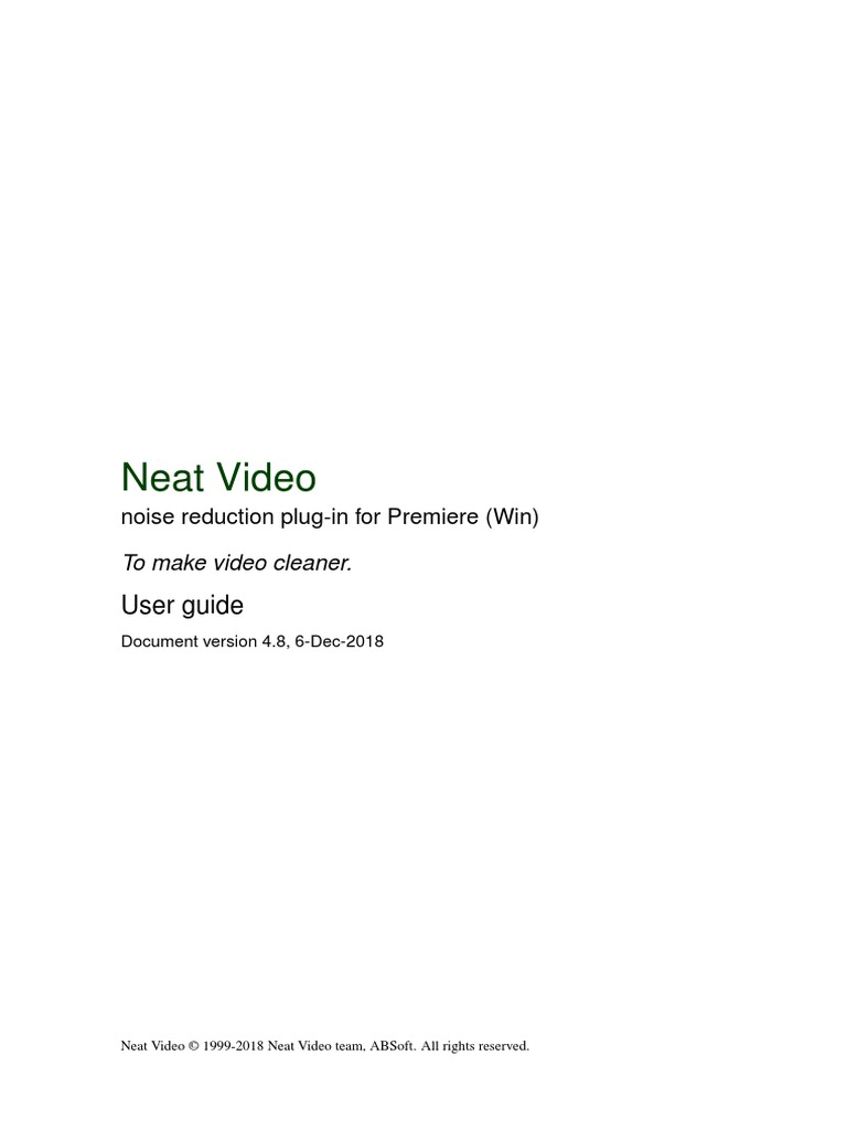 Neat Video Tutorial | PDF | Graphics Processing Unit | Video