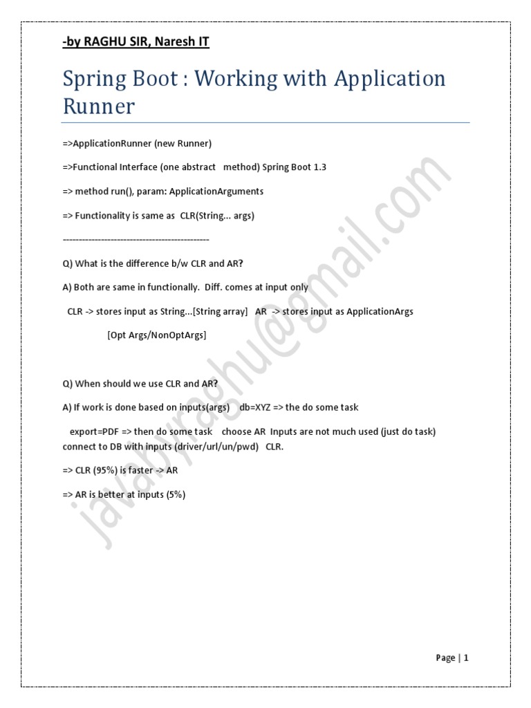 Spring Boot ApplicationRunner Guide | PDF | Computer Data | Computing