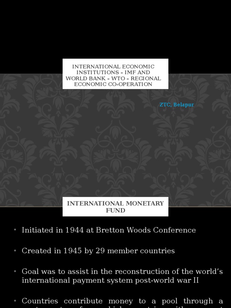 IMF and World Bank Overview | PDF | International Monetary Fund | World ...