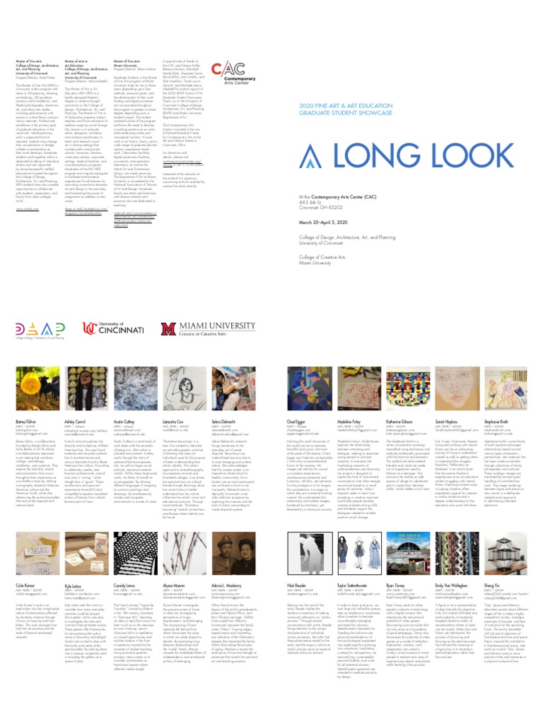 2020 Mfa - Ma Art Ed Brochure | PDF | Museum | Fine Art