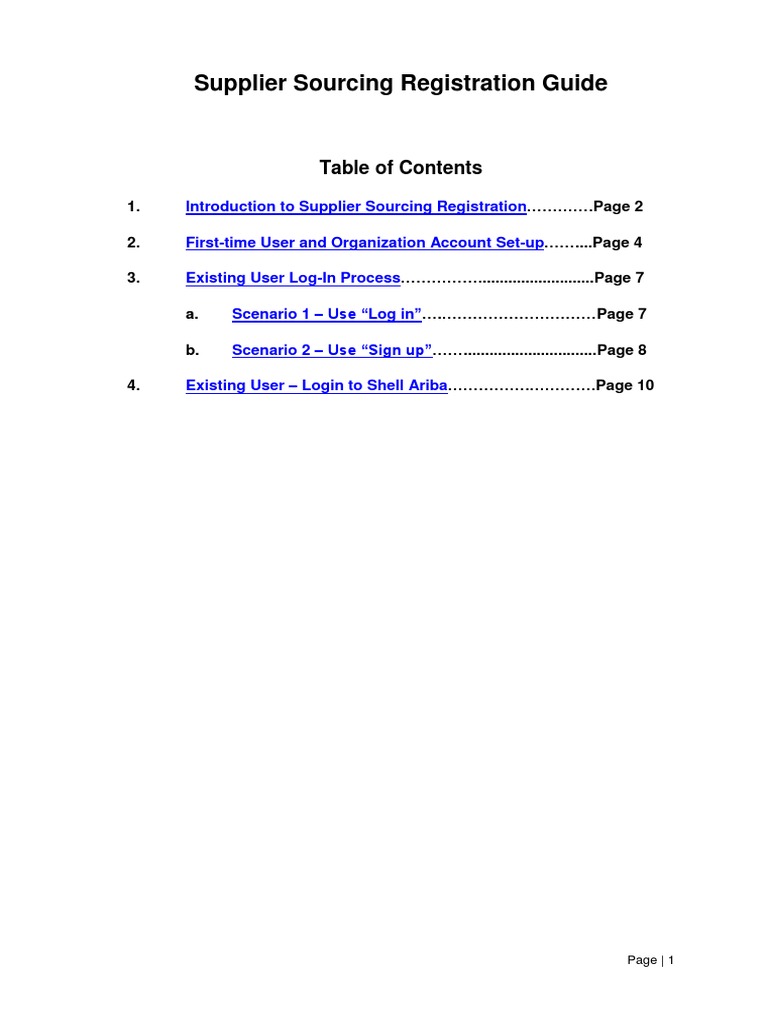 Supplier Sourcing Registration Guide | PDF | Login | User (Computing)