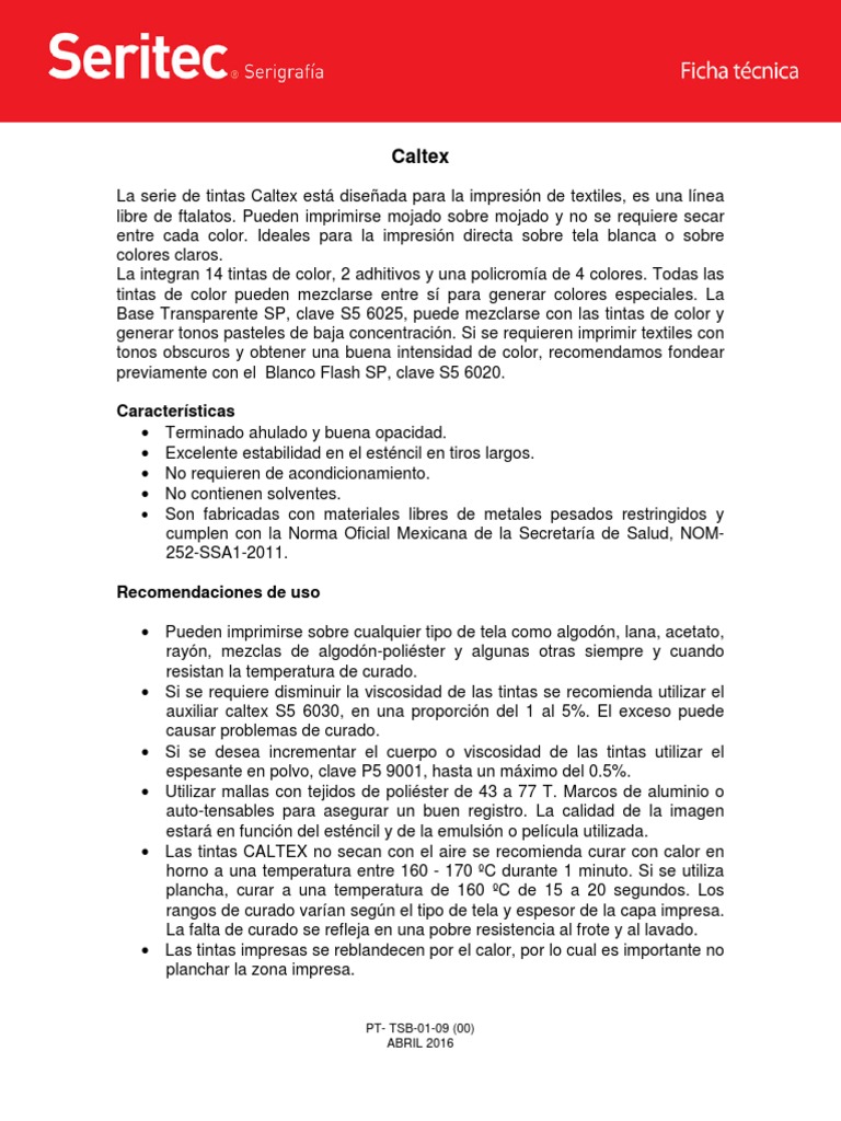 Caltex PDF | PDF | Textiles | Color