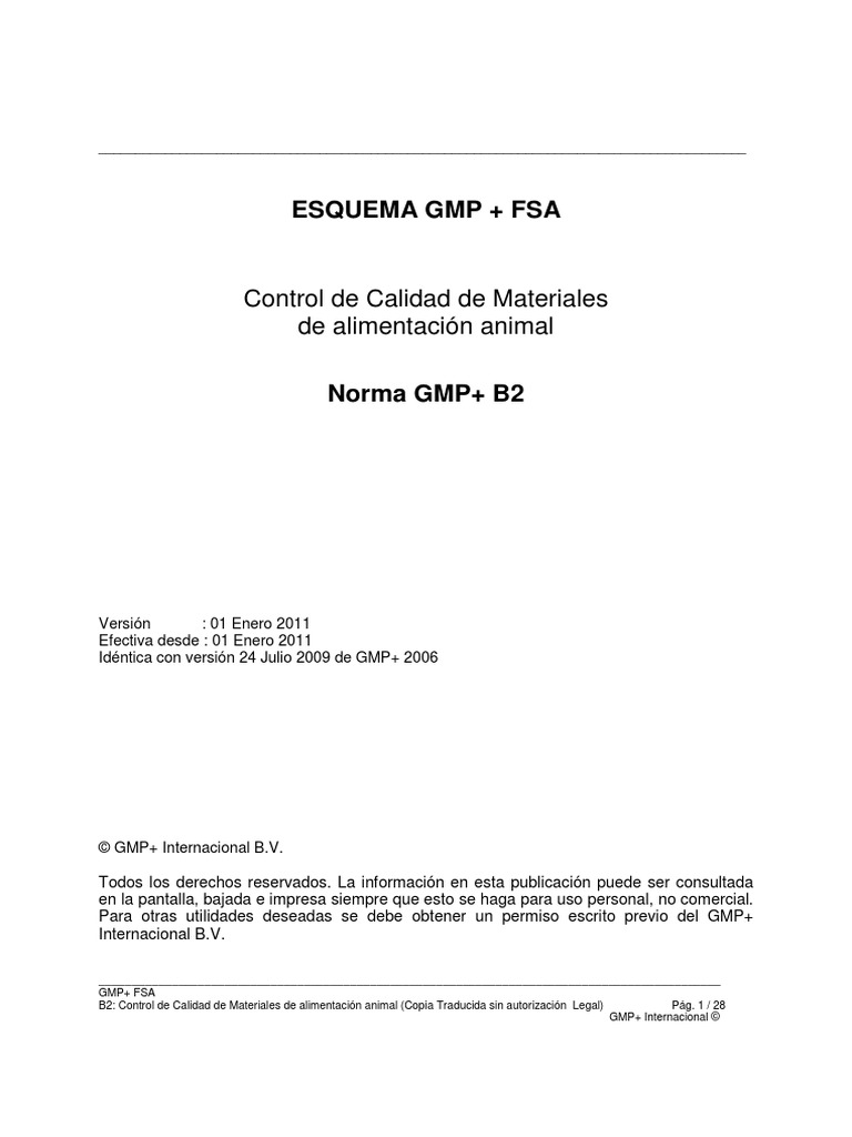 GMP b2 PDF | PDF | Análisis de Riesgo y Puntos Críticos de Control ...