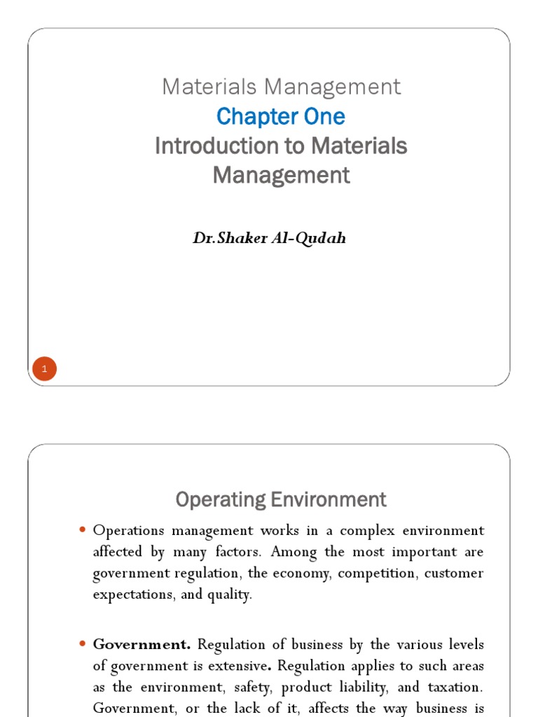 Introduction to Materials Management | PDF | Inventory | Supply Chain