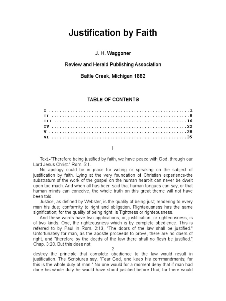 Justification by Faith PDF | PDF | Justification (Theology) | Sola Fide