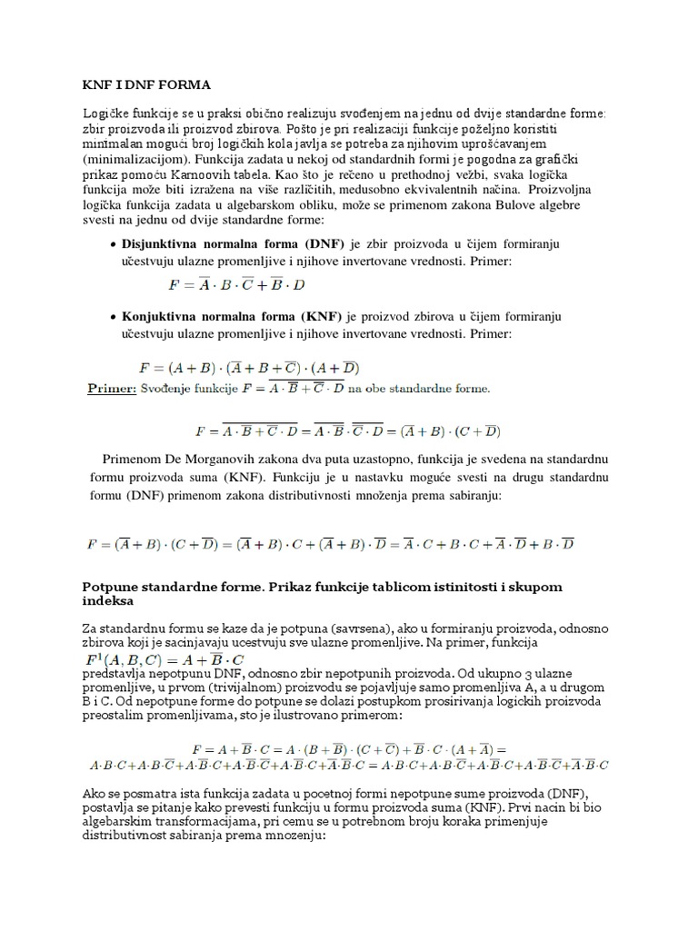 KNF I DNF Forma PDF | PDF