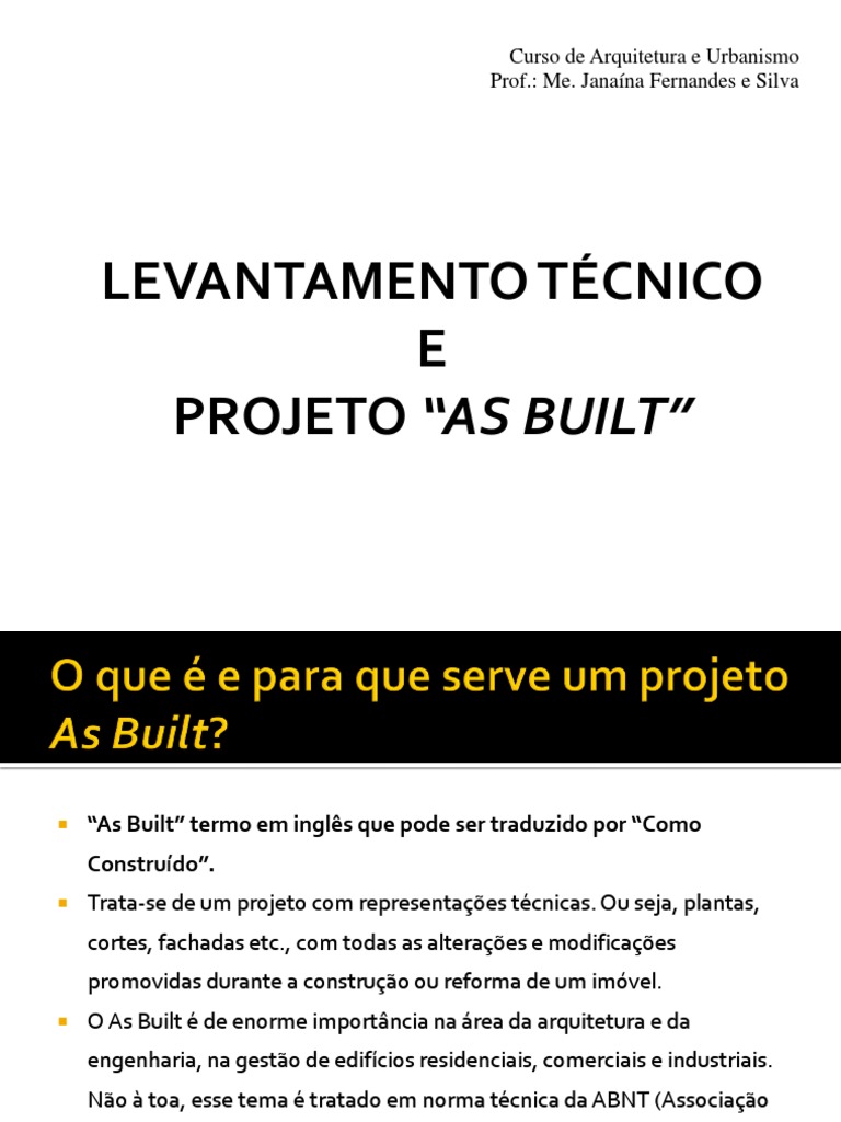 Projeto As Built | PDF | BIM | Setores econômicos
