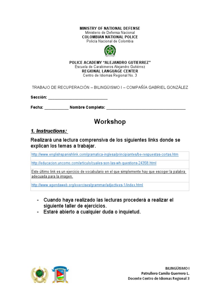 English Workshop - Bilingüismo I | PDF | Idiomas