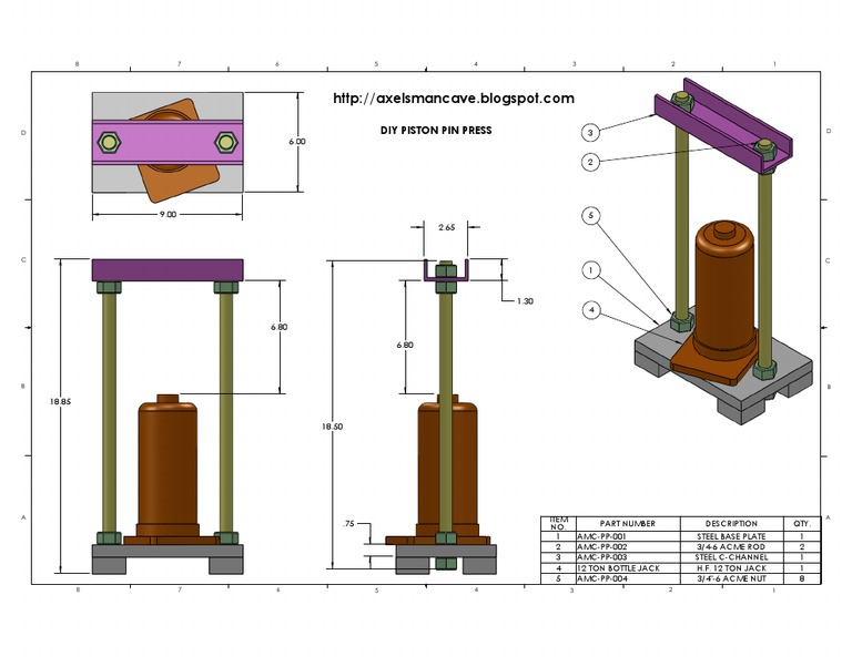 DIY Piston Pin Press Guide | PDF | Piston | Propulsion